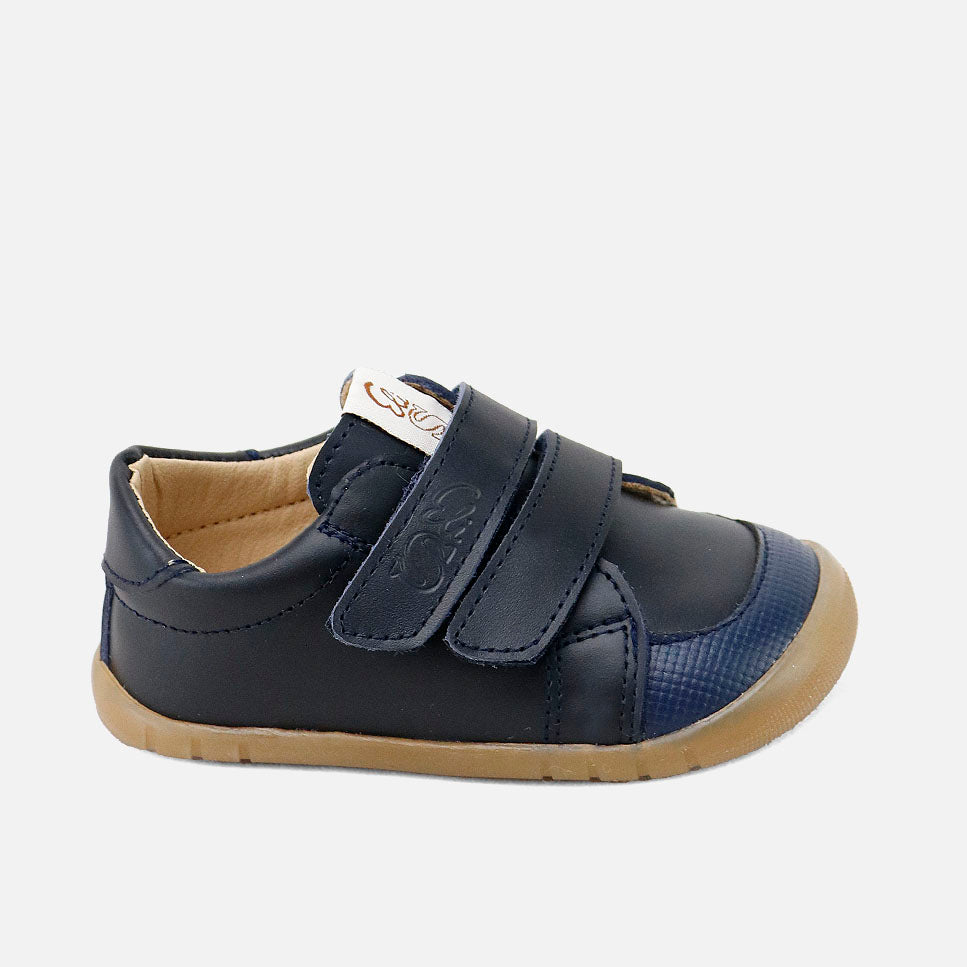 Elisoft blue leather double-closure barefoot trainers | Eli 1957 – Eli ...